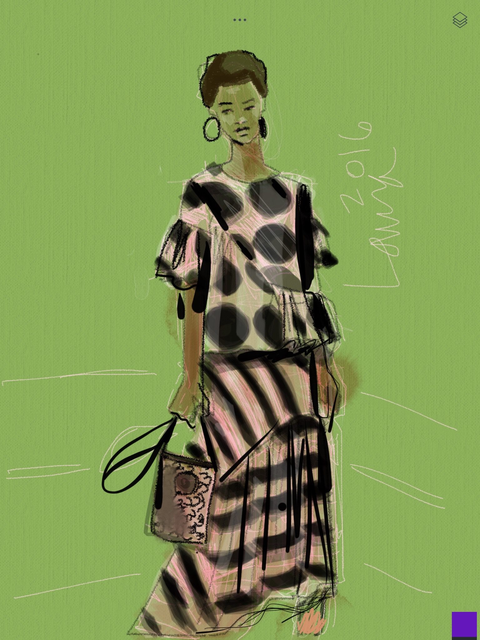 Using apps for fashion drawing and design illustration