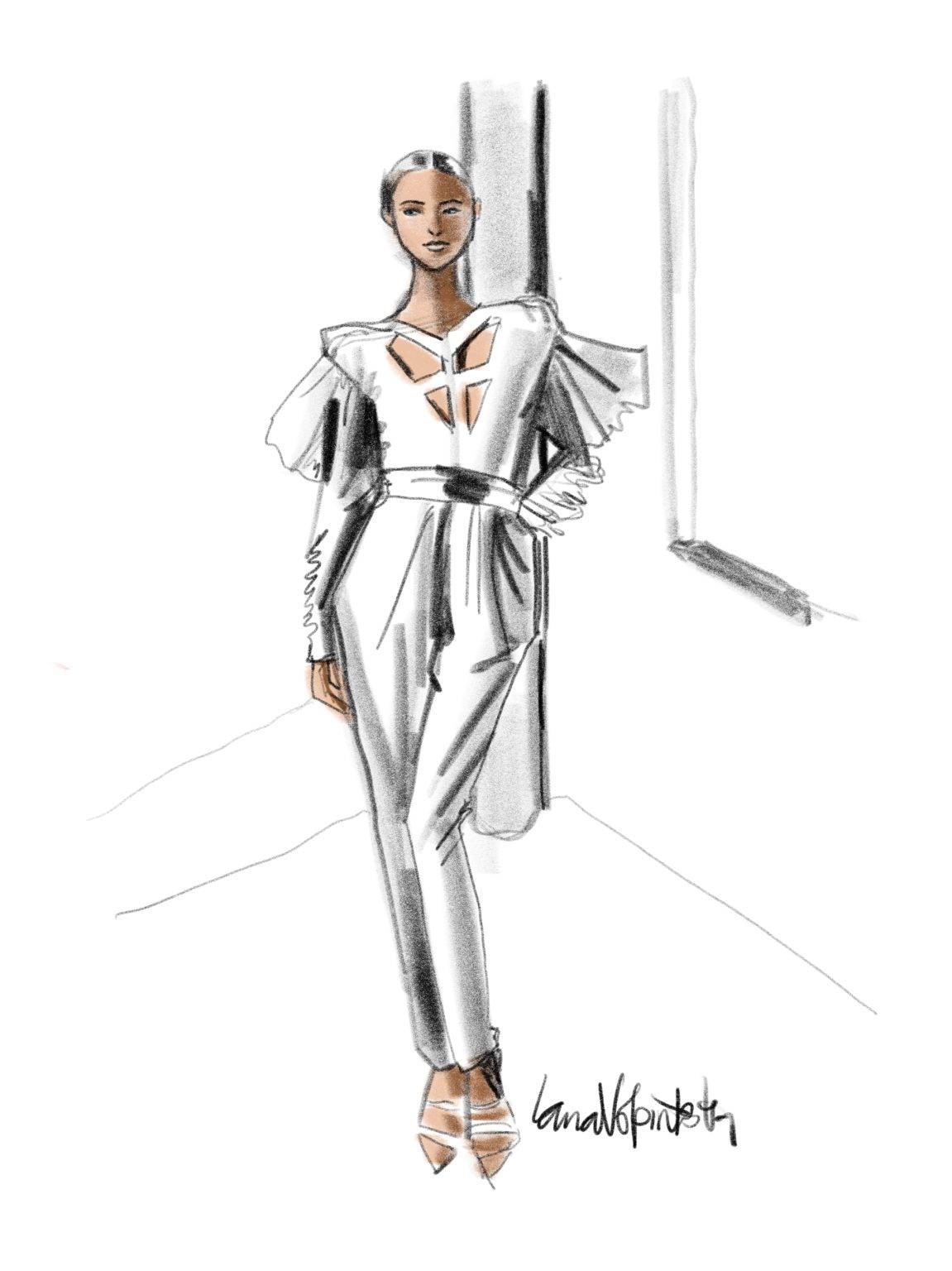 How to draw Sequins | Fashion Illustration Tribe- Laura Volpintesta