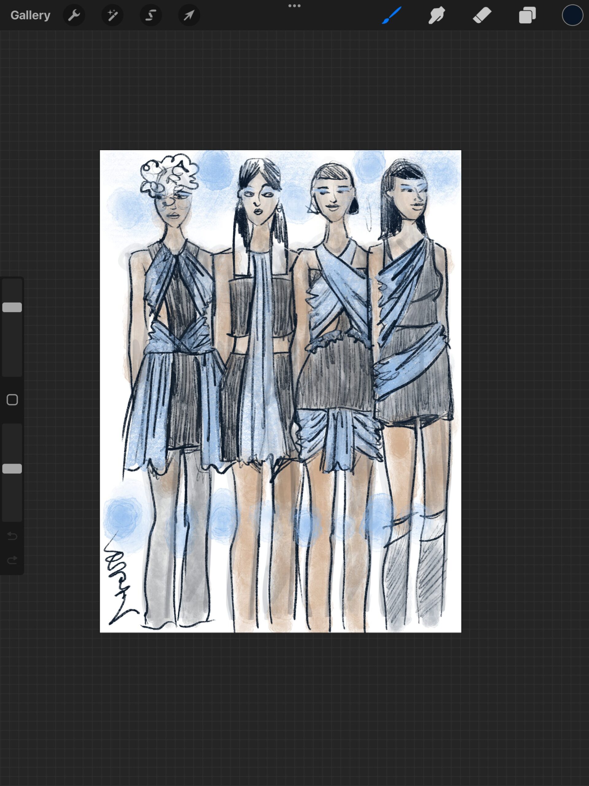 iPad Techniques for Fashion Design Sketching with Procreate app